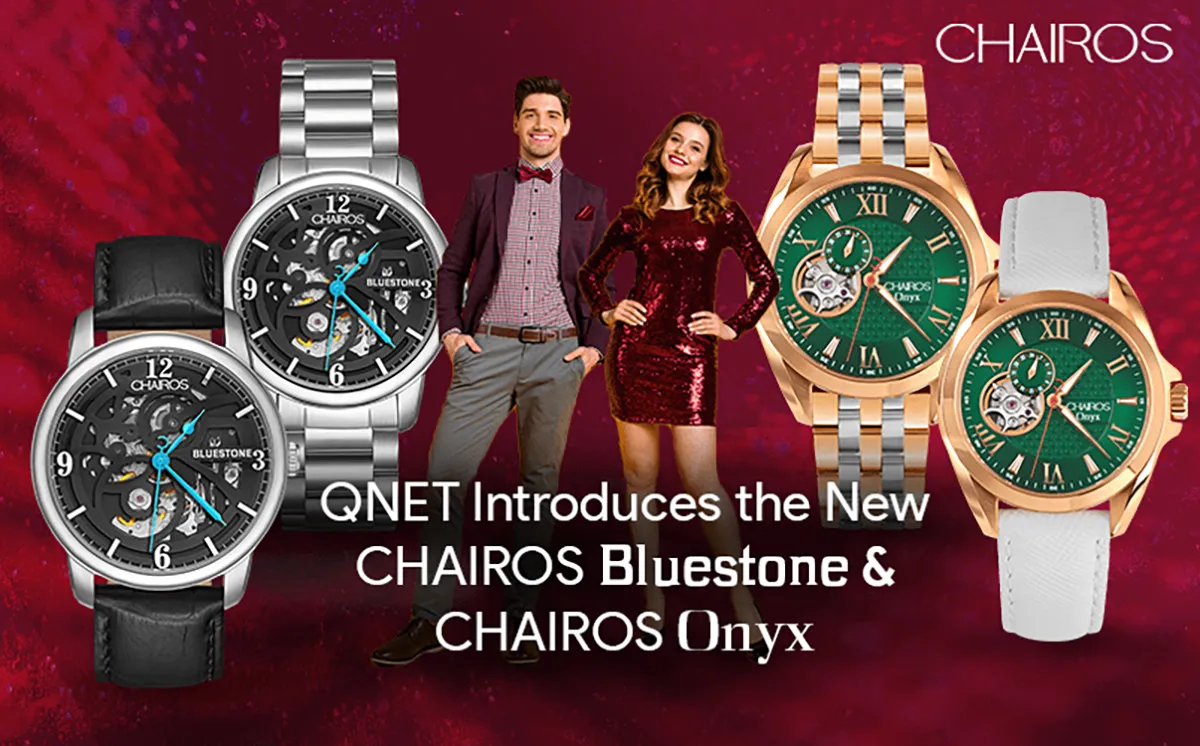 CHAIROS Bluestone and CHAIROS Onyx : New Luxury Watches by QNET - QNET